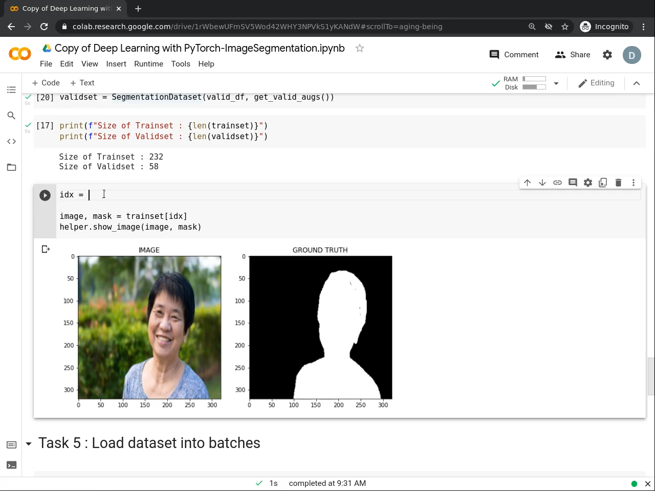 Deep Learning with PyTorch : Image Segmentation