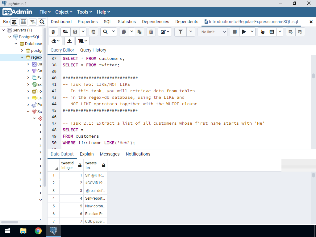 Introduction to Regular Expressions in SQL