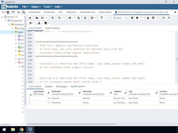 Introduction to Regular Expressions in SQL Introduction to Regular Expressions in SQL