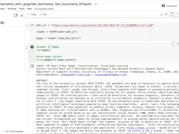Genai Summarization With Langchain Summarize Text Documents