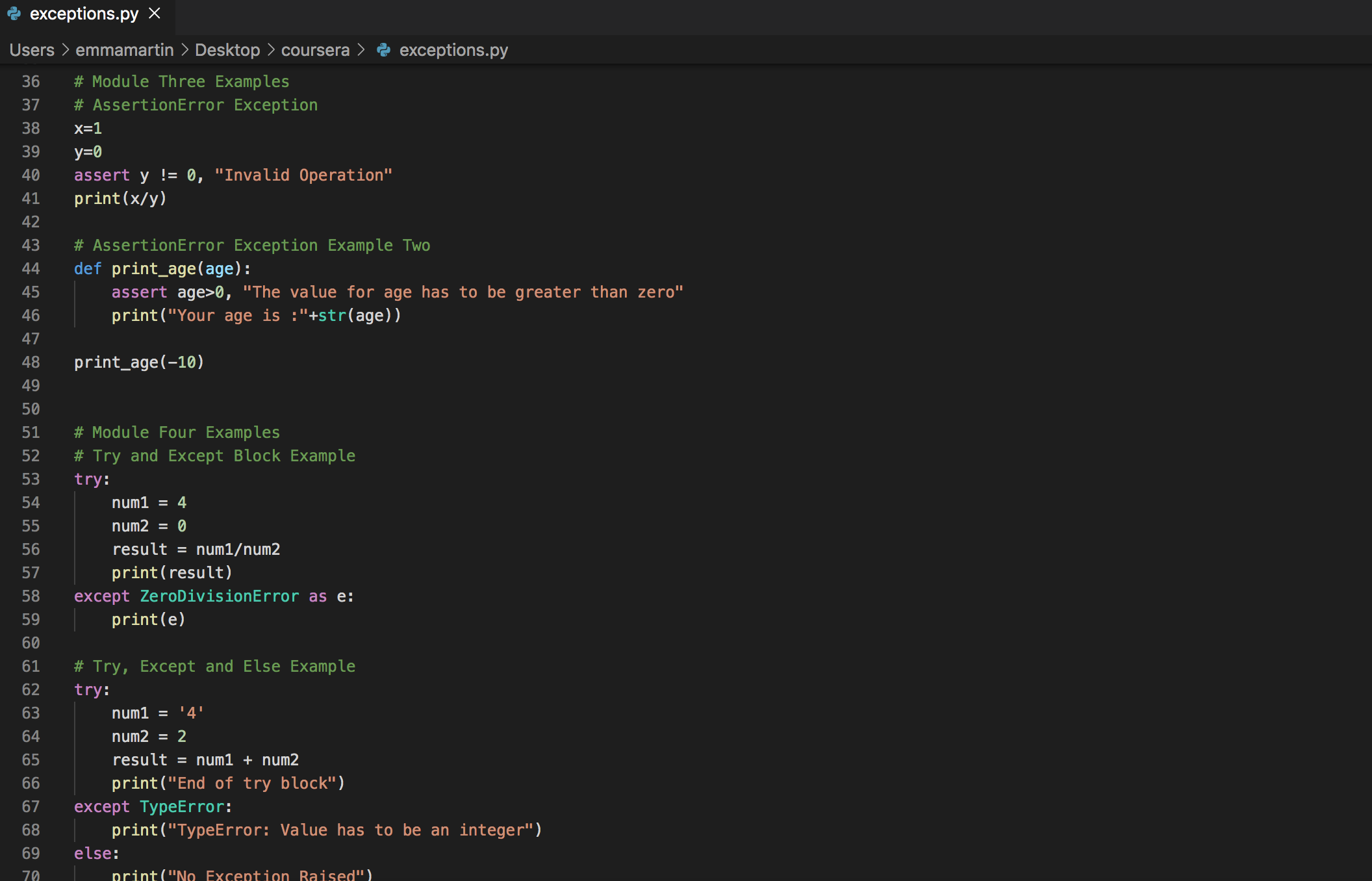 Exception Handling in Python