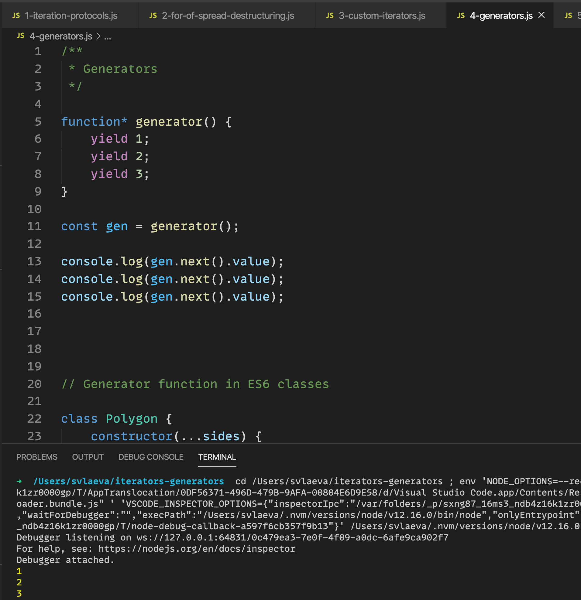 Modern JavaScript: Iterators and Generators