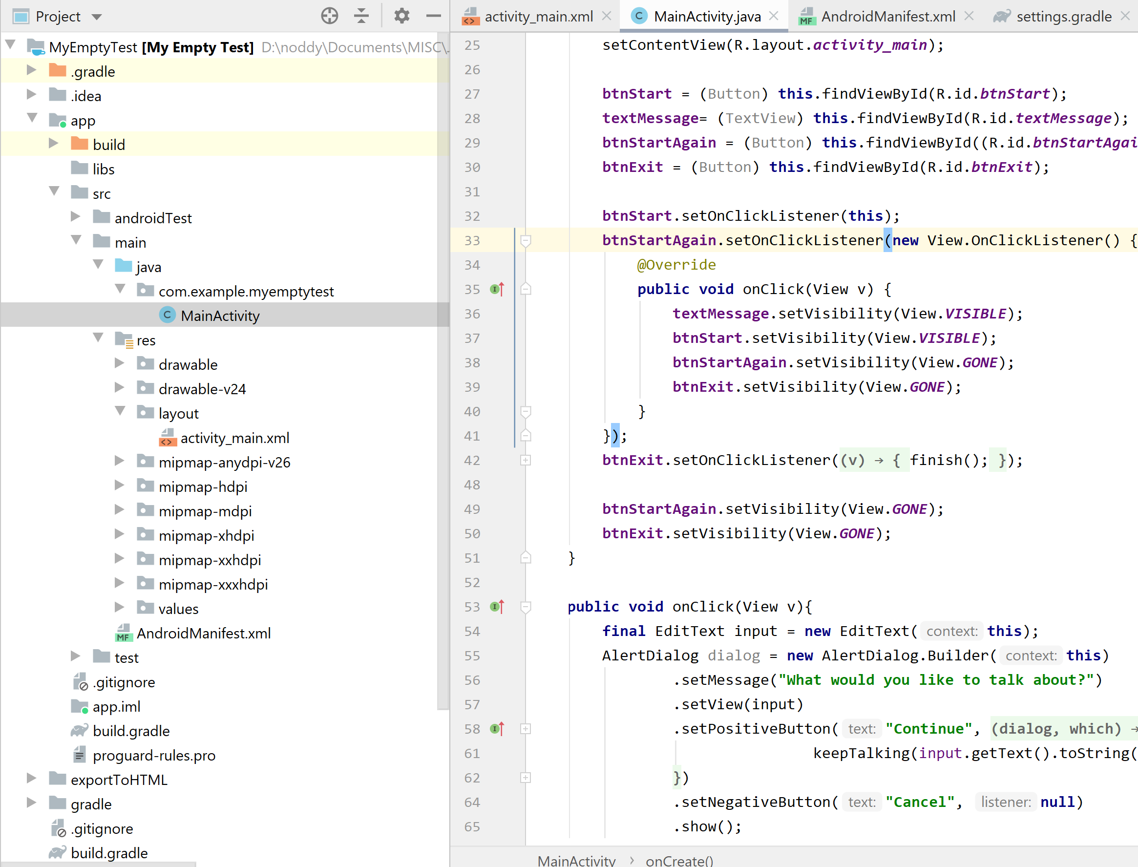 Build a Simple App in Android Studio with Java