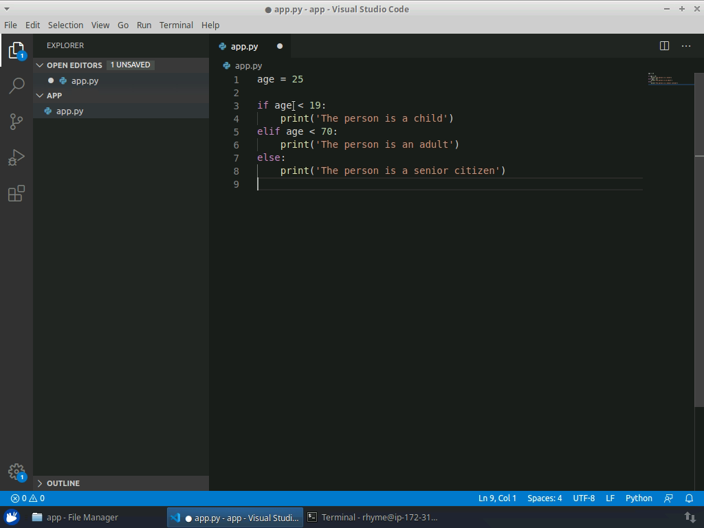 Create Your First Python Program From UST