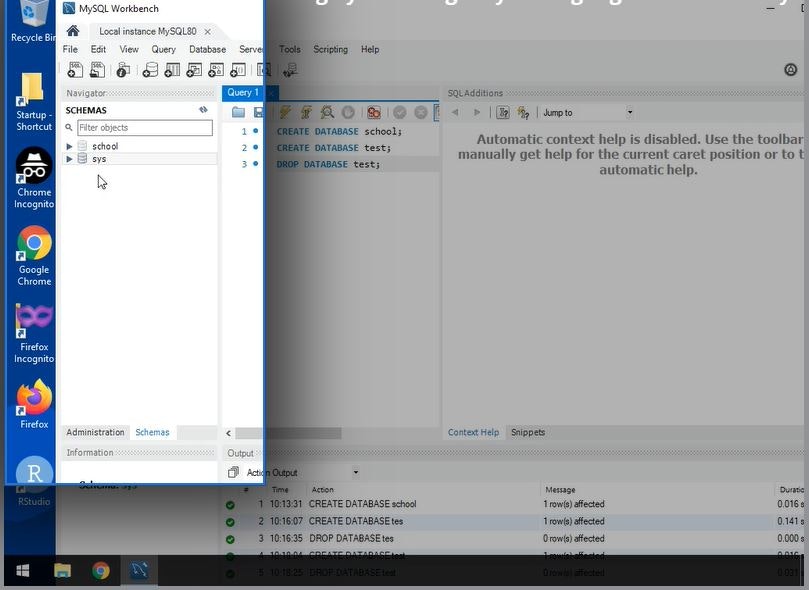 Database Creation and Modeling using MYSQL Workbench