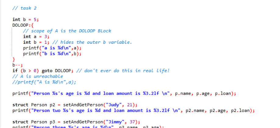 Create a C Program using DevC++ to Demonstrate Scope