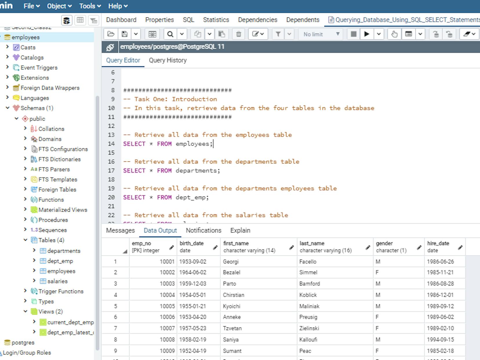 Querying Databases Using SQL SELECT statement Querying Databases Using SQL SELECT statement
