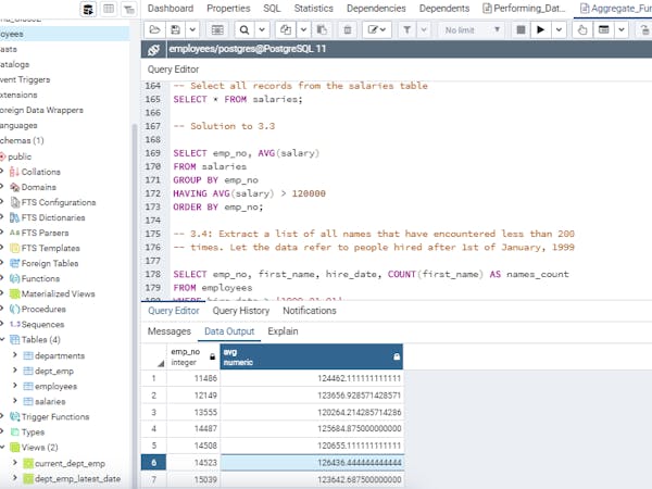 Performing Data Aggregation using SQL Aggregate Functions Performing Data Aggregation using SQL Aggregate Functions