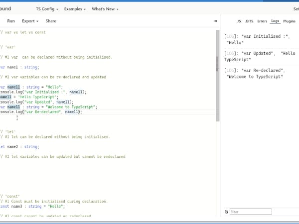 Typescript Variables And Data Types