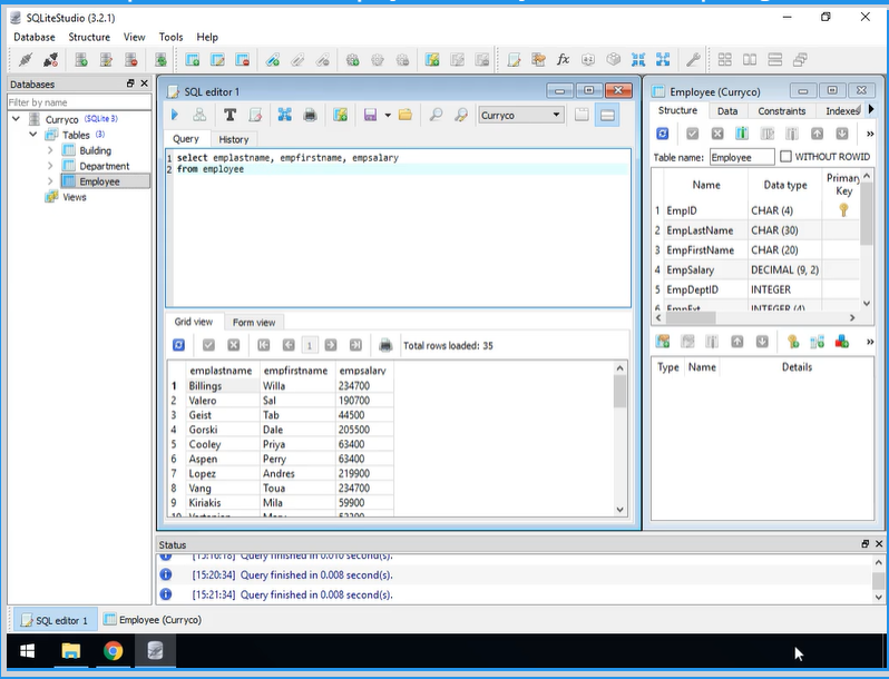 Retrieve Data using Single-Table SQL Queries