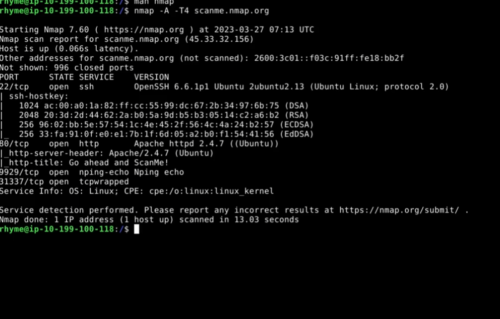 Vulnerability Scanning with Nmap: Network Scanning