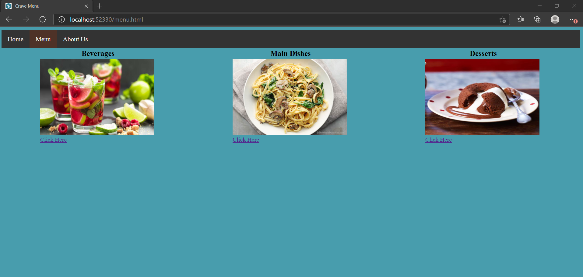 Design Restaurant Menu Website using HTML and CSS on VScode