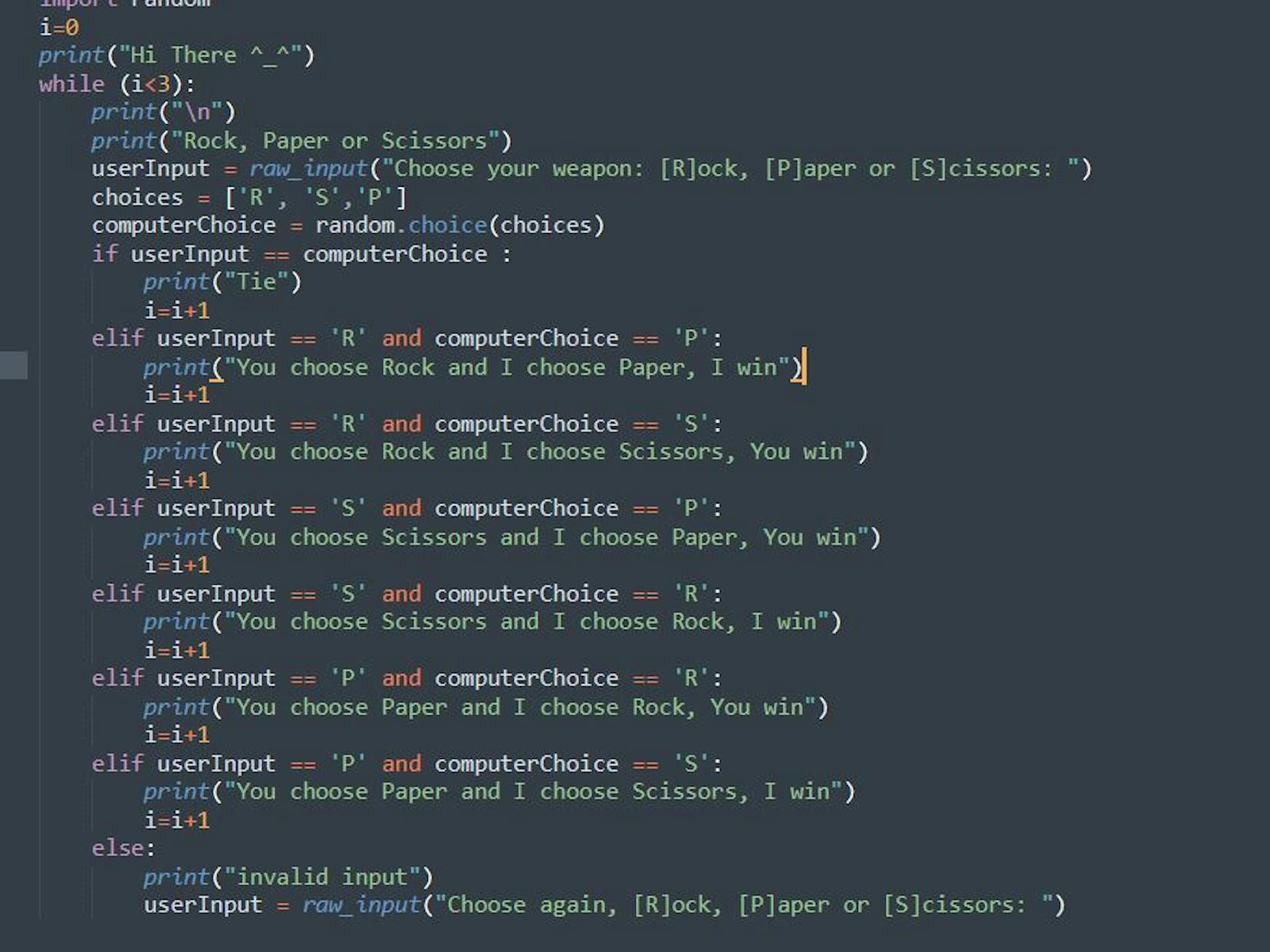Creating A Rock Paper Scissors Game In Python