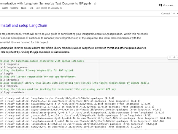 Genai Summarization With Langchain Summarize Text Documents