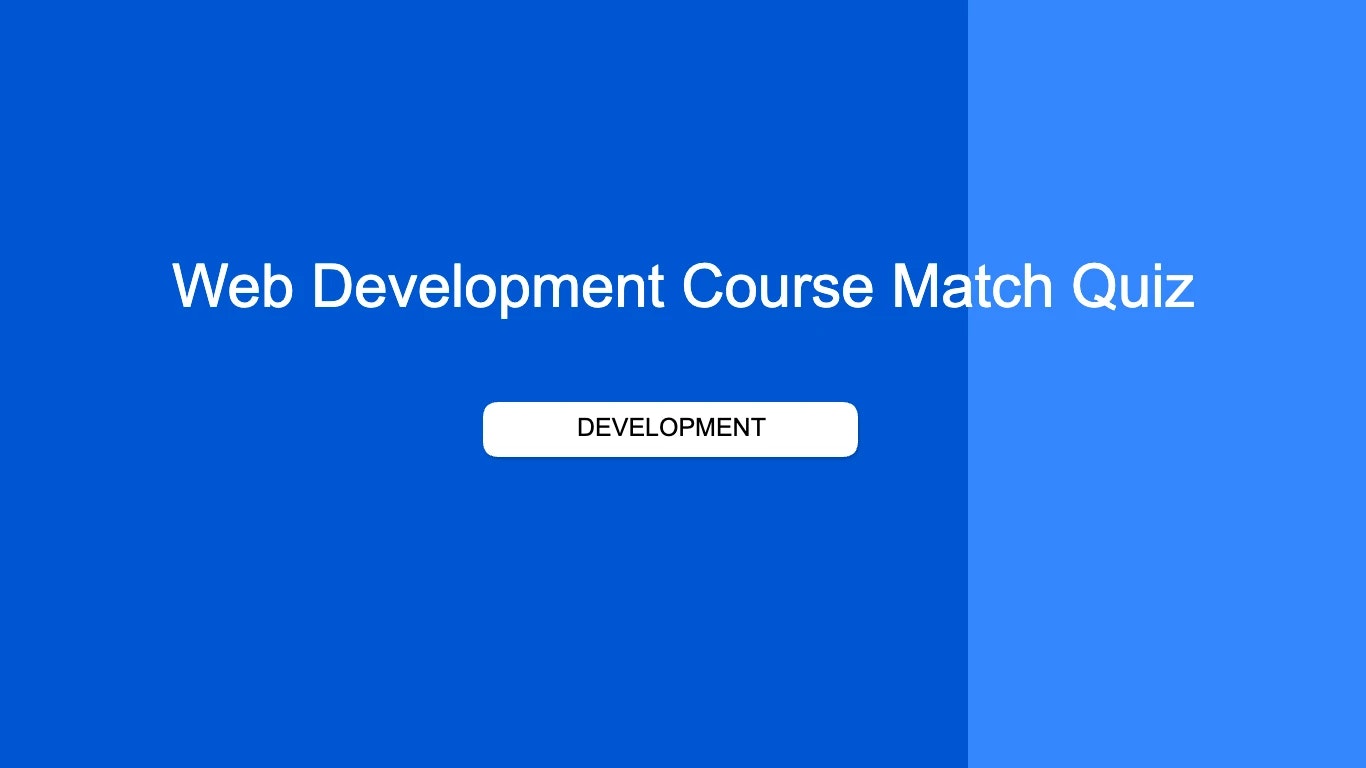 Which Web Development Course Should You Take? Find Out in 1 Minute ...