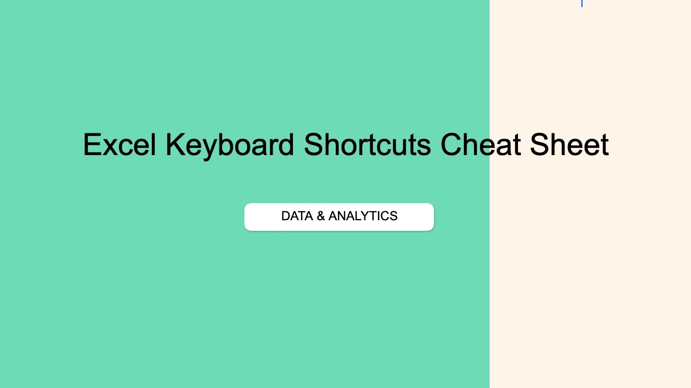 Excel Keyboard Shortcuts Cheat Sheet | Coursera