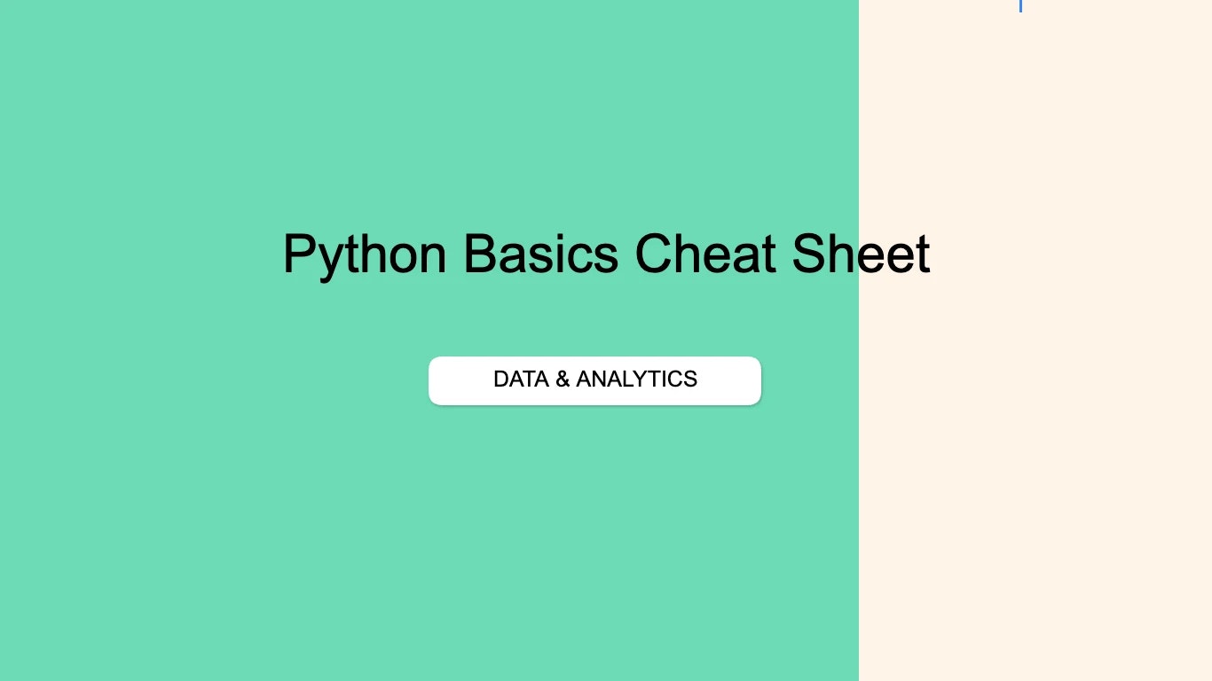 Python Cheat Sheet & Quick Reference | Coursera