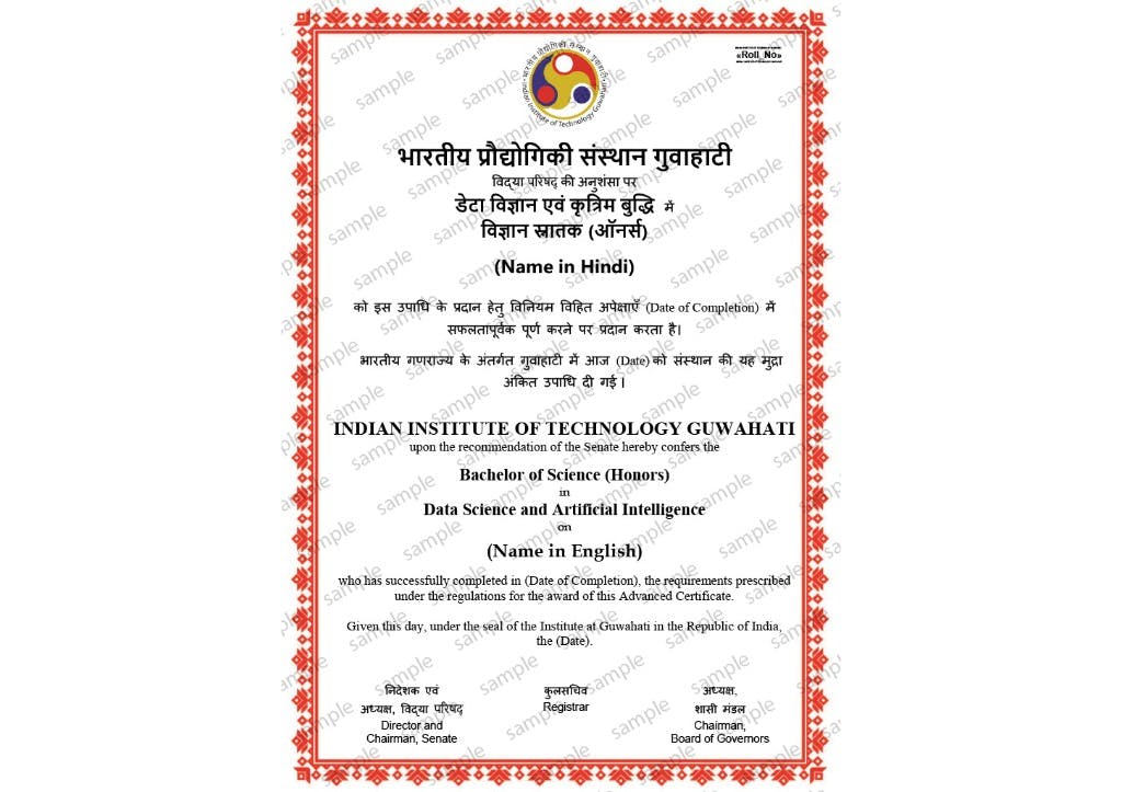 Bachelor of Science in Data Science & AI | IIT Guwahati | Coursera