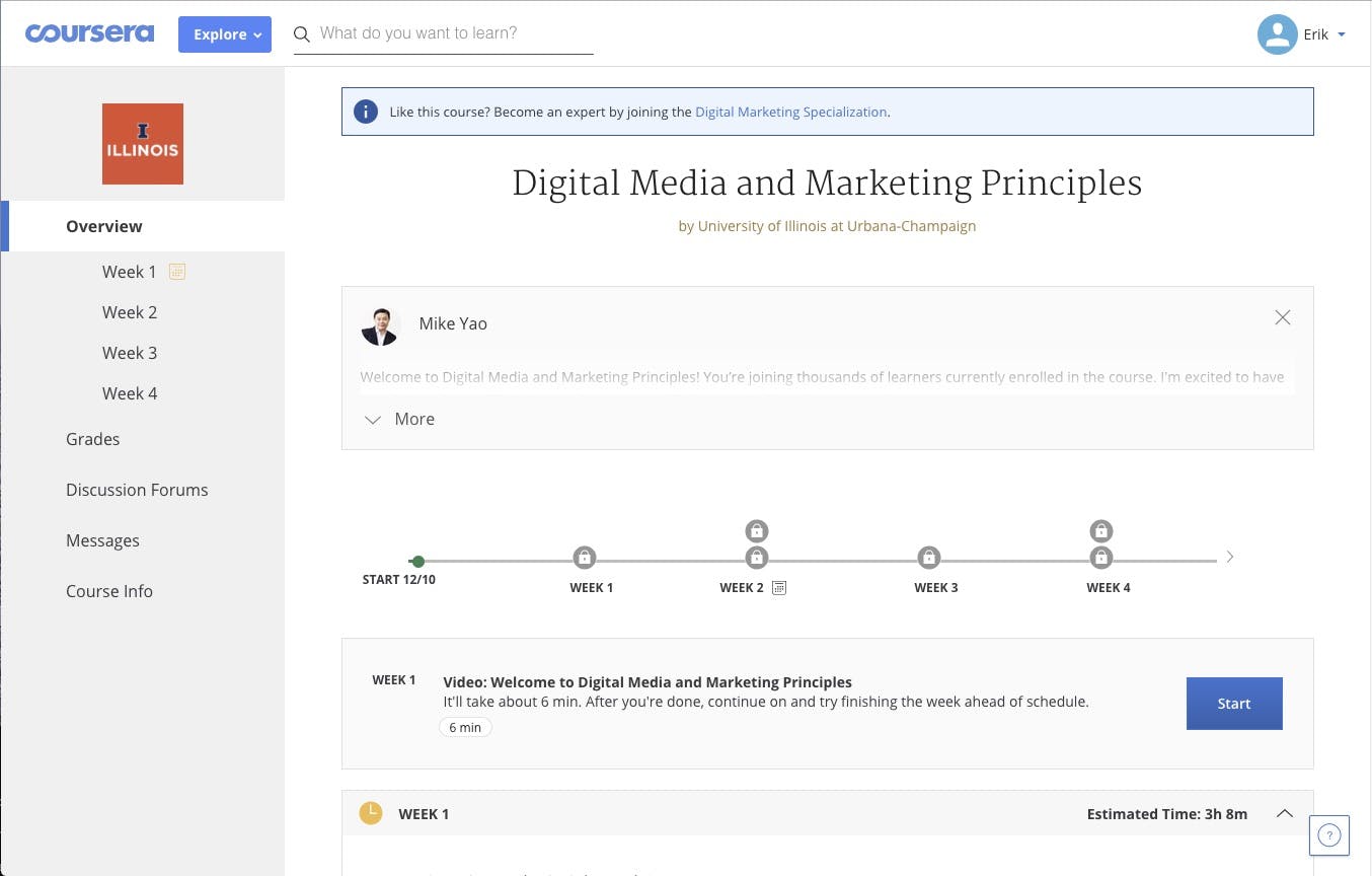 Student Experience: Master Of Computer Science (Illinois) | Coursera ...