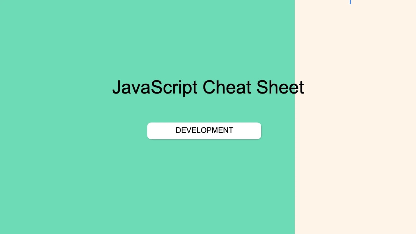 JavaScript Cheat Sheet | Coursera